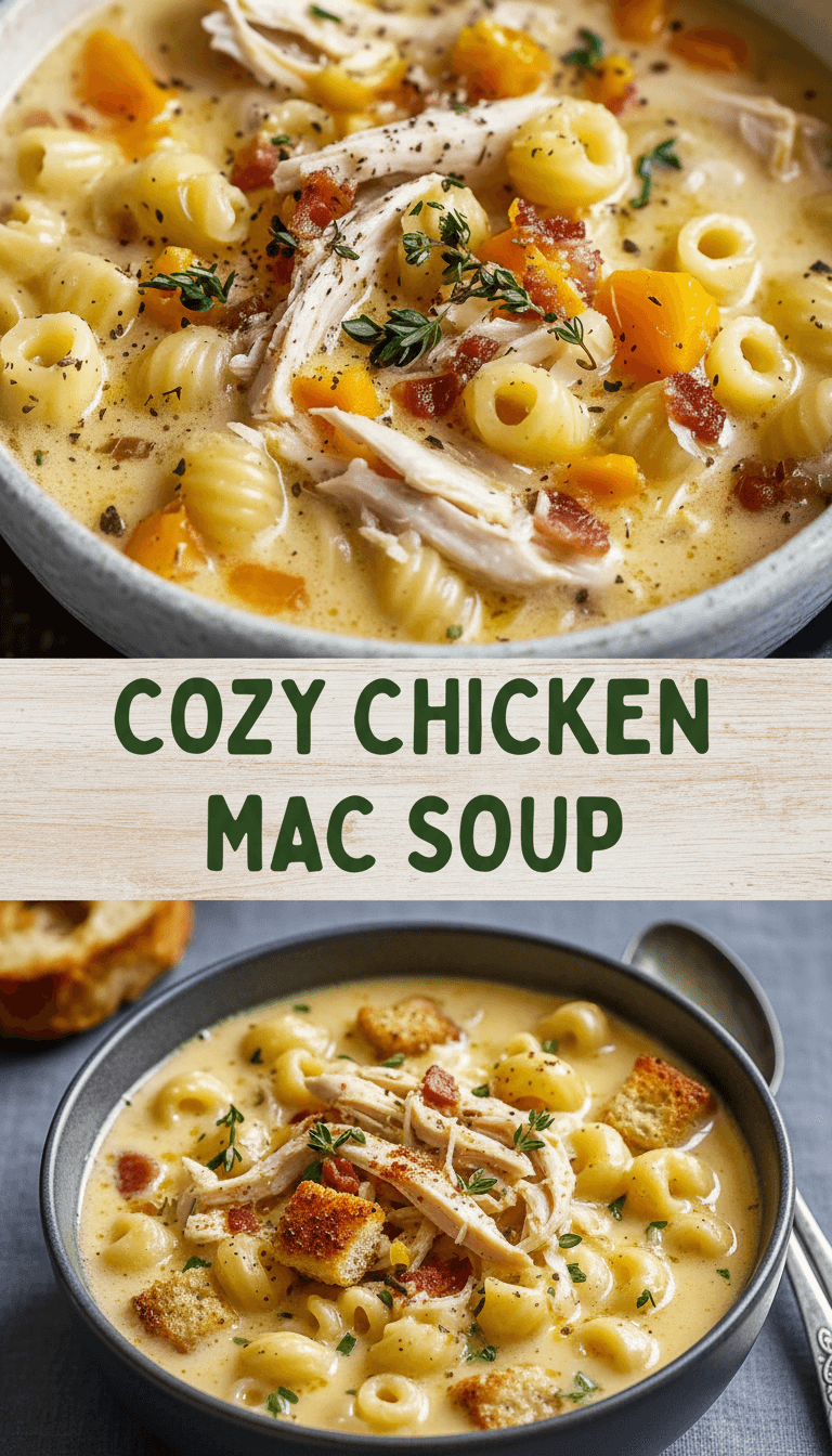 Creamy Chicken Macaroni Cheese Soup – Tasty By Nora