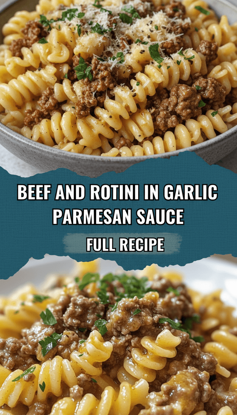 Beef and Rotini in Garlic Parmesan Sauce – Tasty By Nora