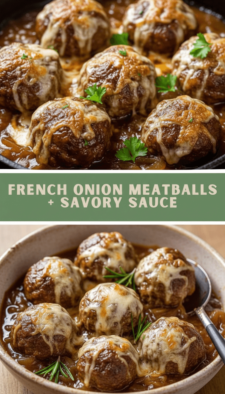 Cheesy French Onion Meatballs – Tasty By Nora
