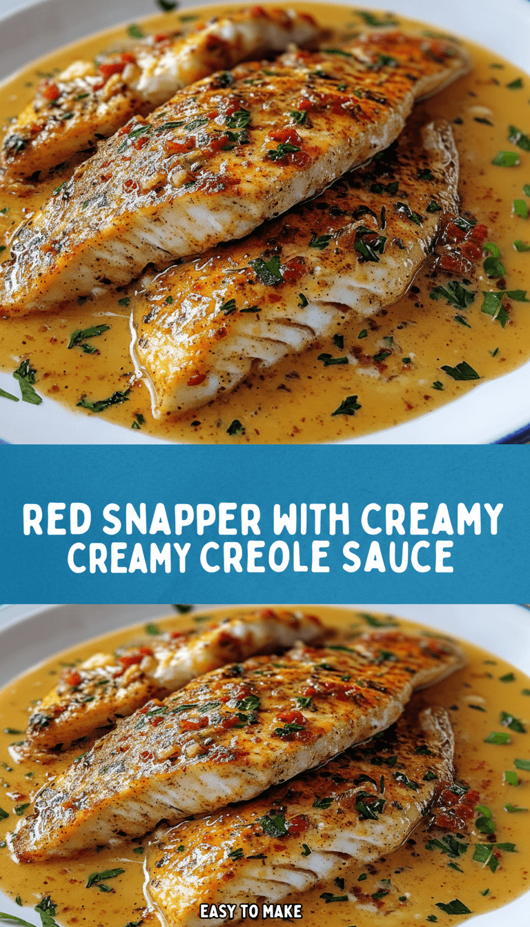 Red Snapper with Creamy Creole Sauce – Tasty By Nora
