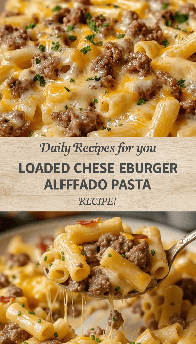 Ultimate Loaded Cheeseburger Alfredo Pasta – Tasty By Nora